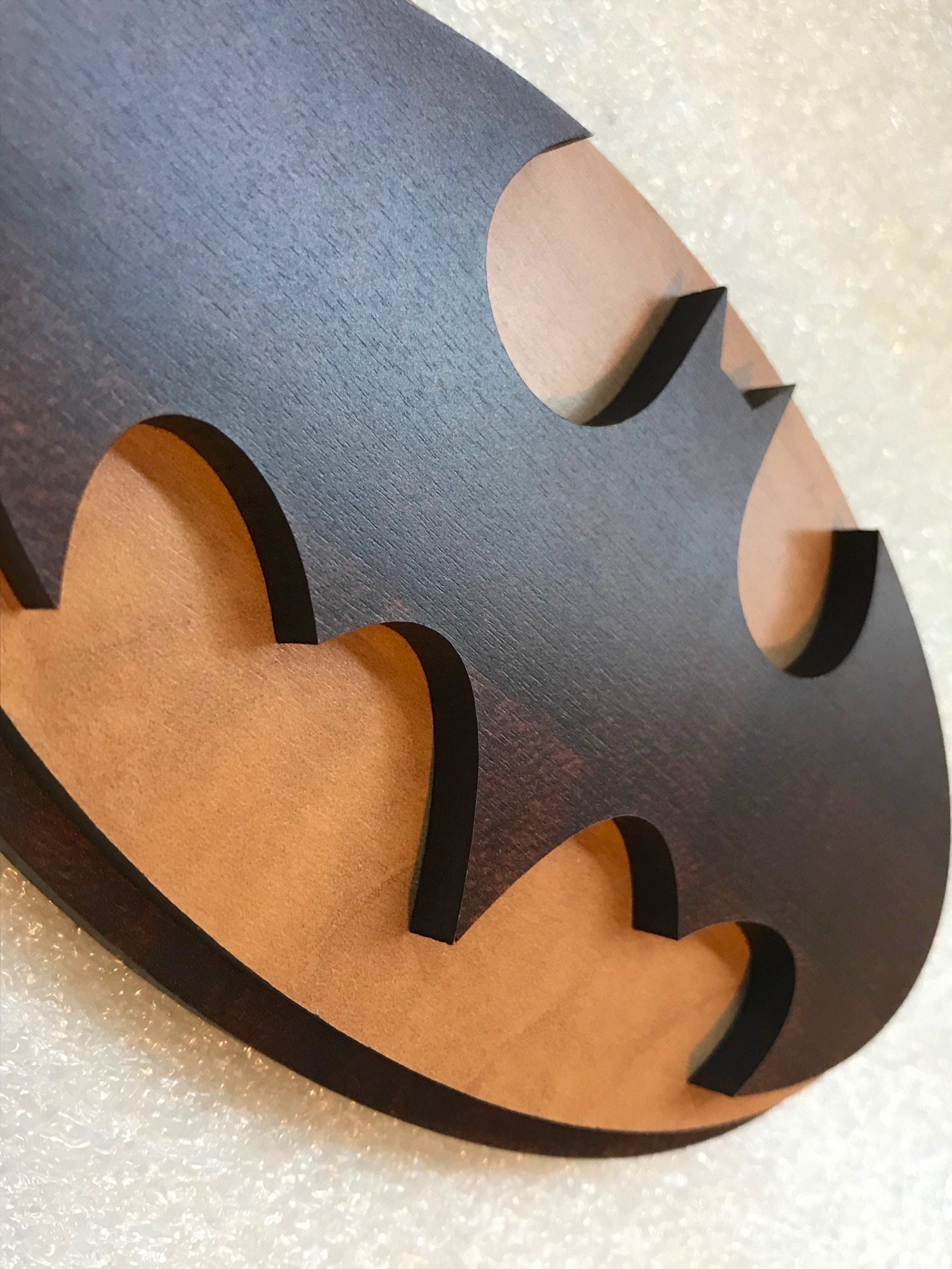 BATMAN Wall Hanging Any Logo or Sign Made in 3D Wood | Etsy