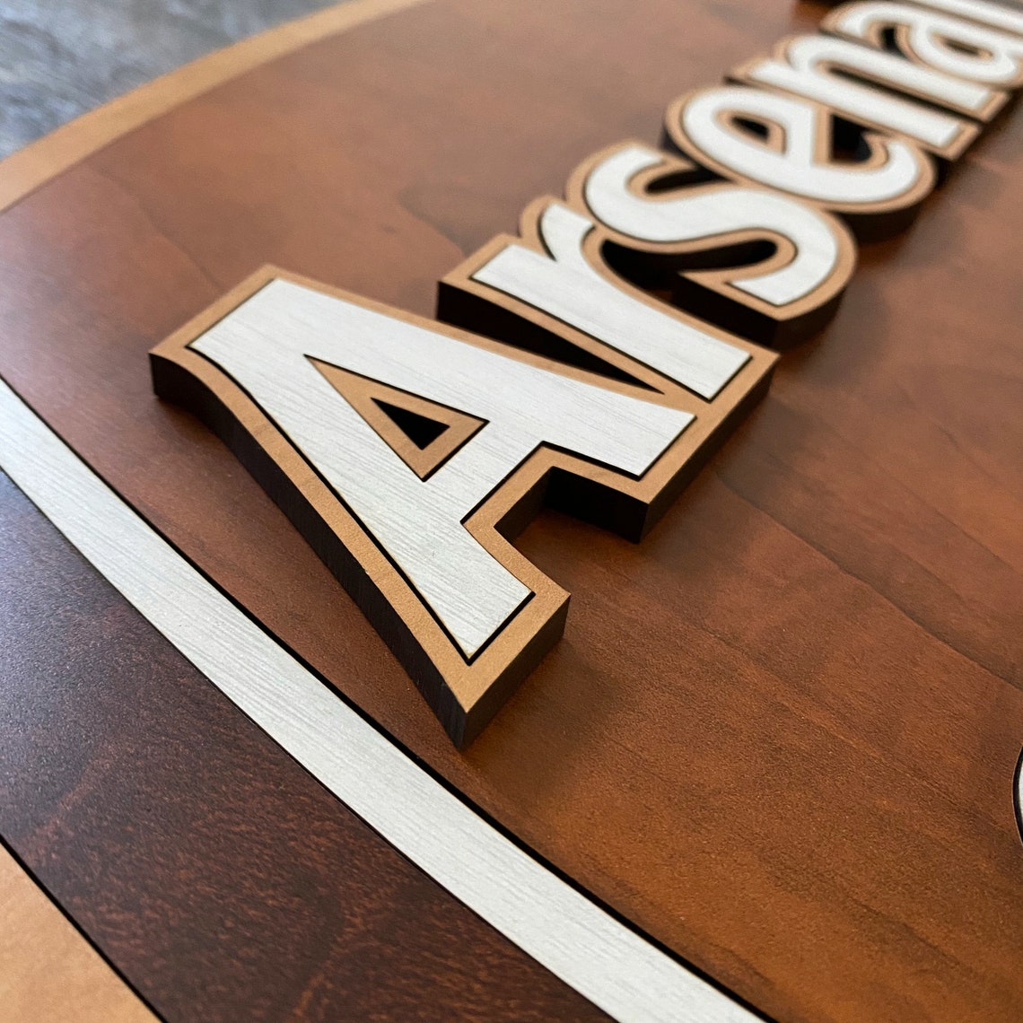 Arsenal Wooden 3D and Inlay Logo | Etsy