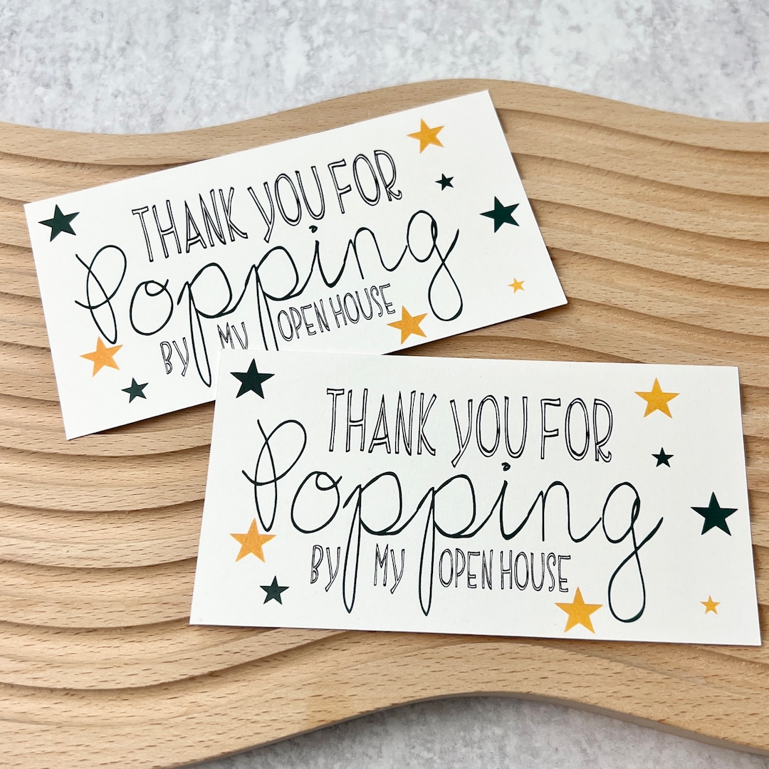 Open House Popping by Tag Popcorn Real Estate Agents Thank You Gift ...