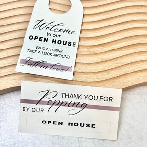 Water Bottle Promotional Tag Welcome to Our Open House Realtor Giveaway ...
