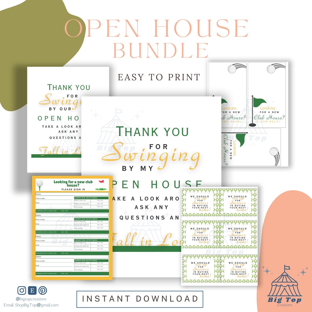 Open House Golf Theme Sign in Sheet Golf Welcome Sign Golf Theme ...