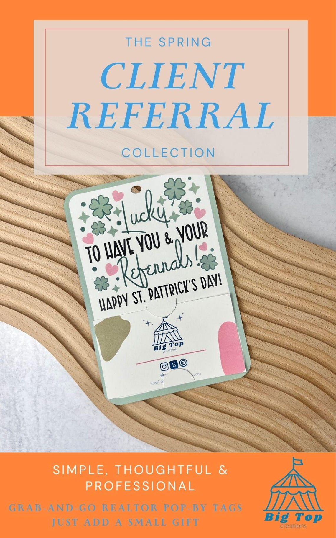 Happy St Patricks Day Referral Marketing Insurance Gift Tag Mortgage ...