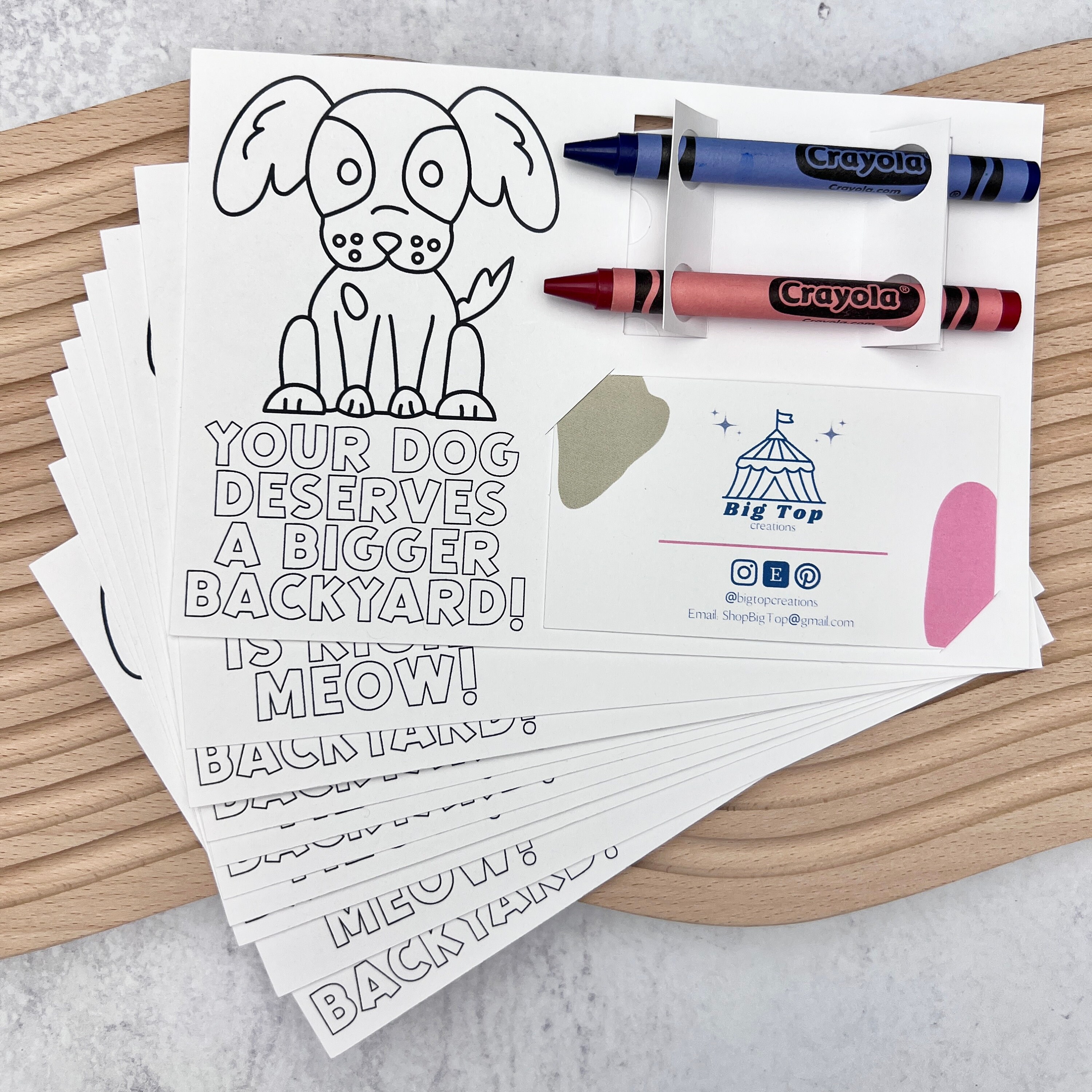 Kids Pet Open House Coloring Card Real Estate Dog Theme Marketing ...