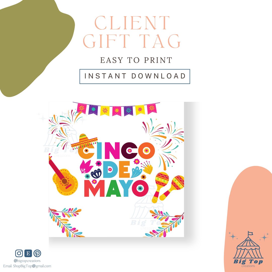 Cinco De Mayo Gift Tag for Teachers Fiesta Theme Employee May 5th ...