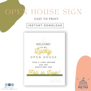 St Patricks Day Open House Sign in Sheet Open House Welcome Sign ...