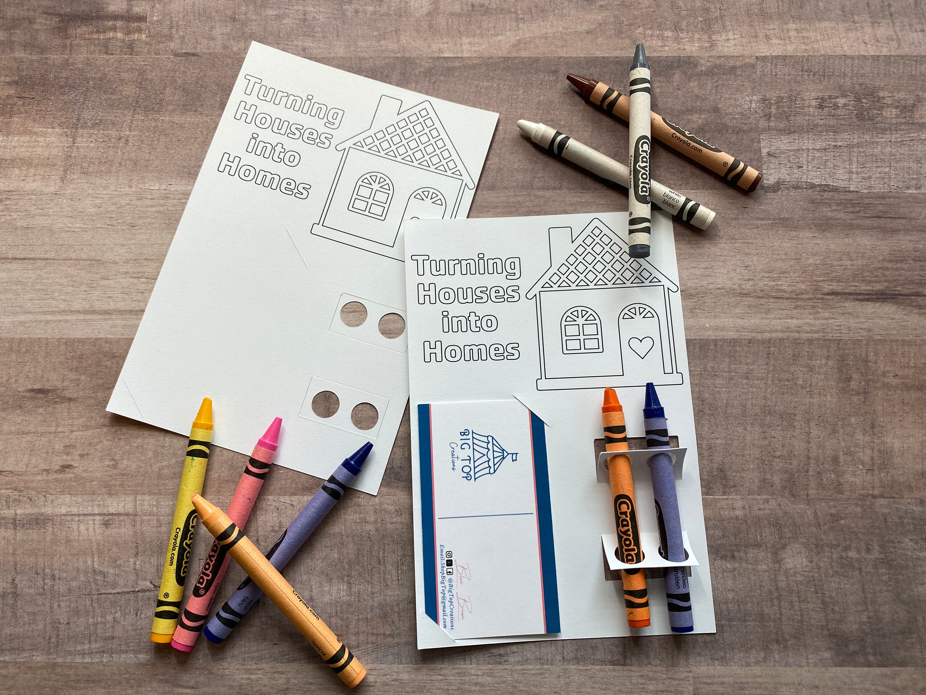 Open House Coloring Card Kid Activity Open House Realtor Marketing ...
