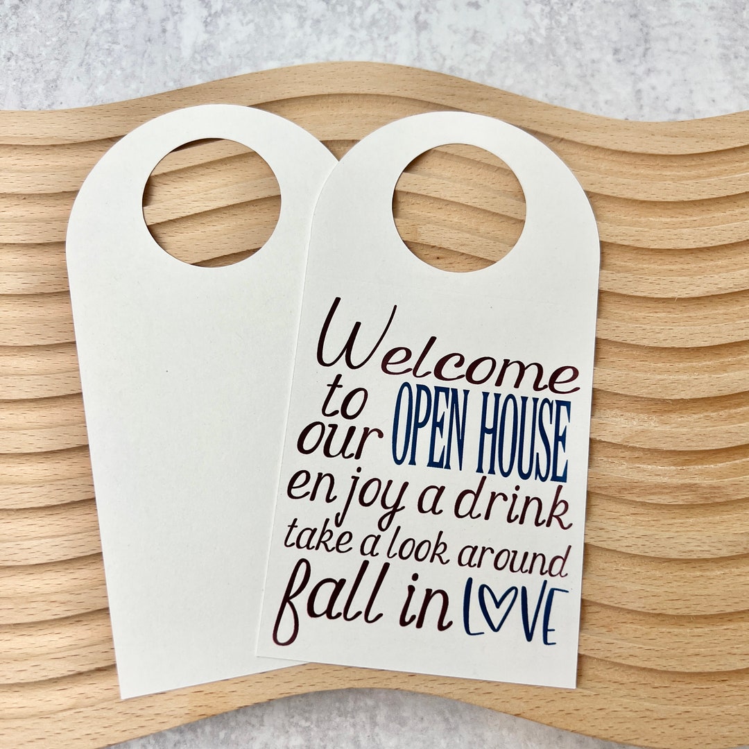 Welcome to Our Open House Water Bottle Tag Marketing Real Estate ...