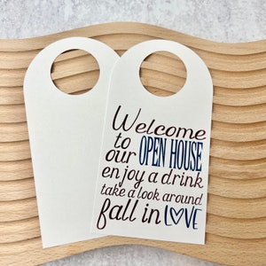 Welcome to Our Open House Water Bottle Tag Marketing Real Estate ...