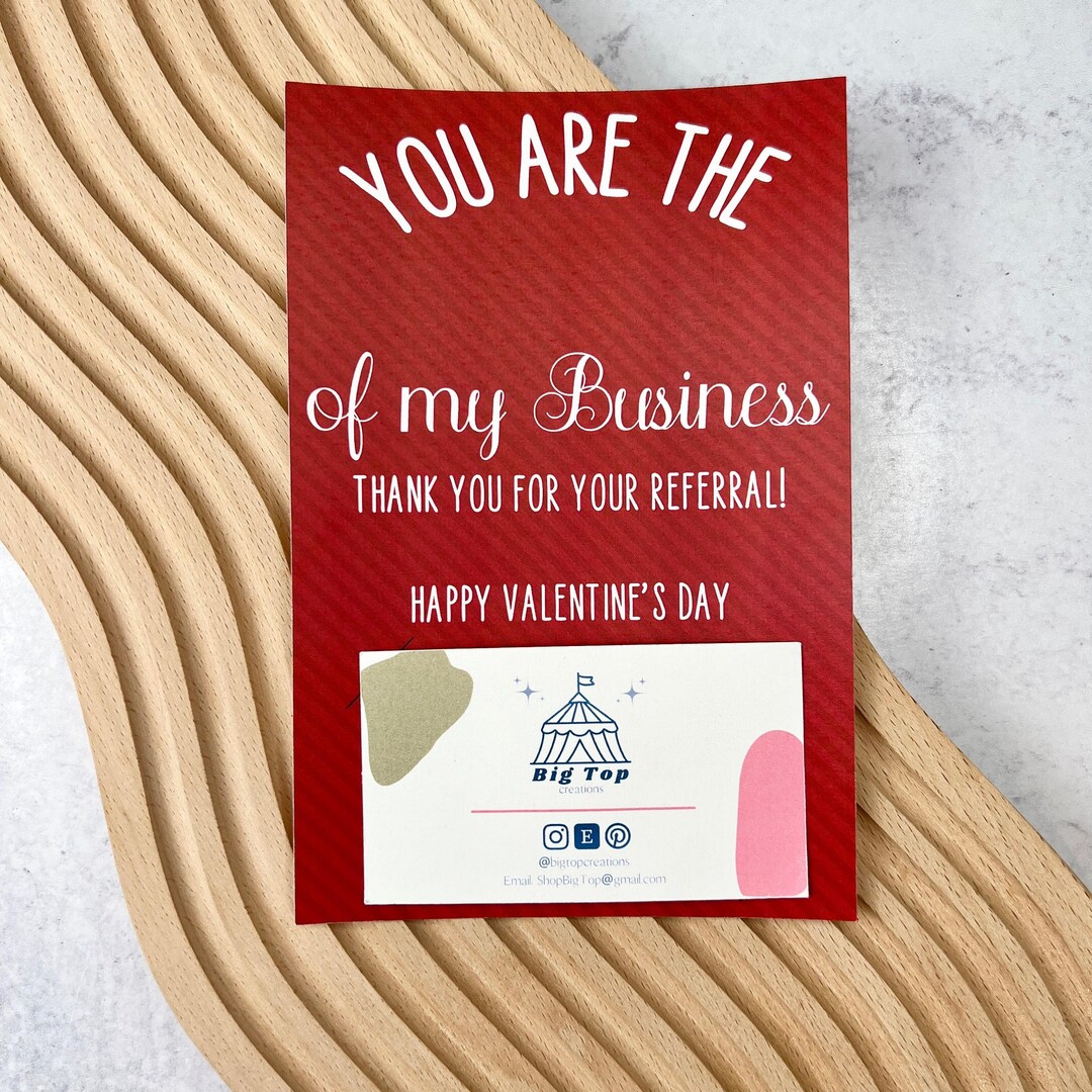 Realtor Valentine Tag Digital Download Valentine Referral Realtor Card ...
