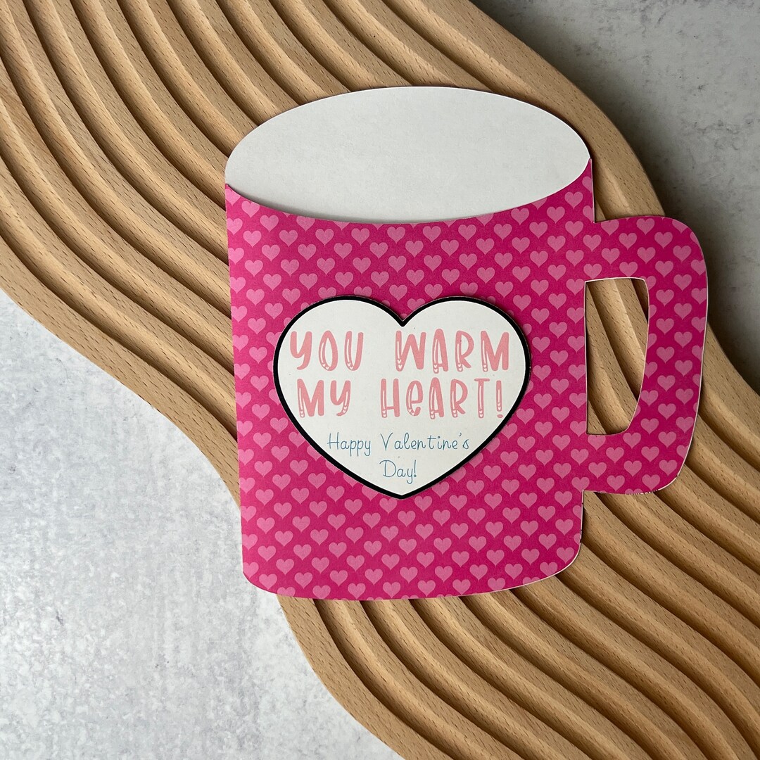 Class Valentine Hot Cocoa Kids Valentine Exchange Heart Valentine Party ...