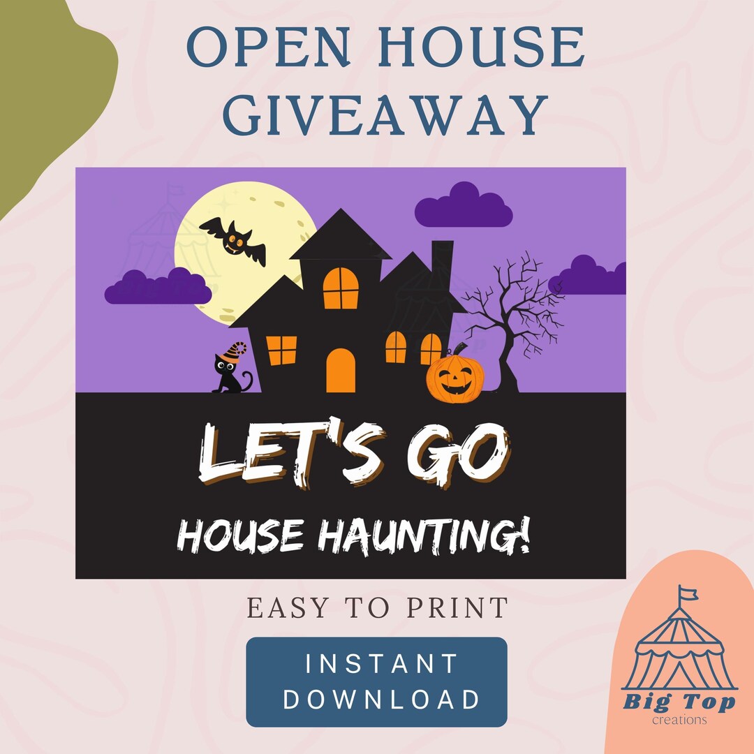 Realtor Halloween Printable Marketing Material Real Estate Promotional ...