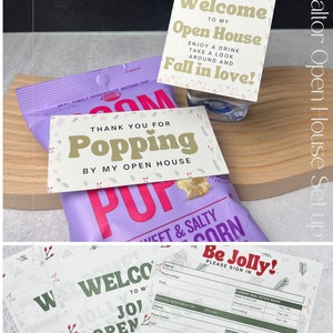 Welcome OUR Open House Water Bottle Tag Realtor Open House Client ...