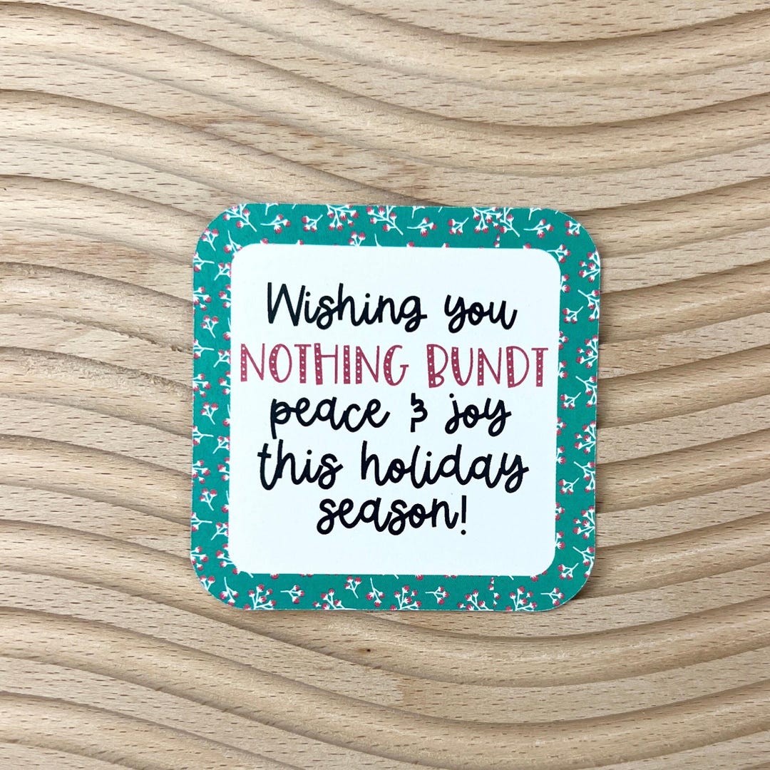 Christmas Teacher Gift Tag Printable Holiday Label Bundtcake Present ...