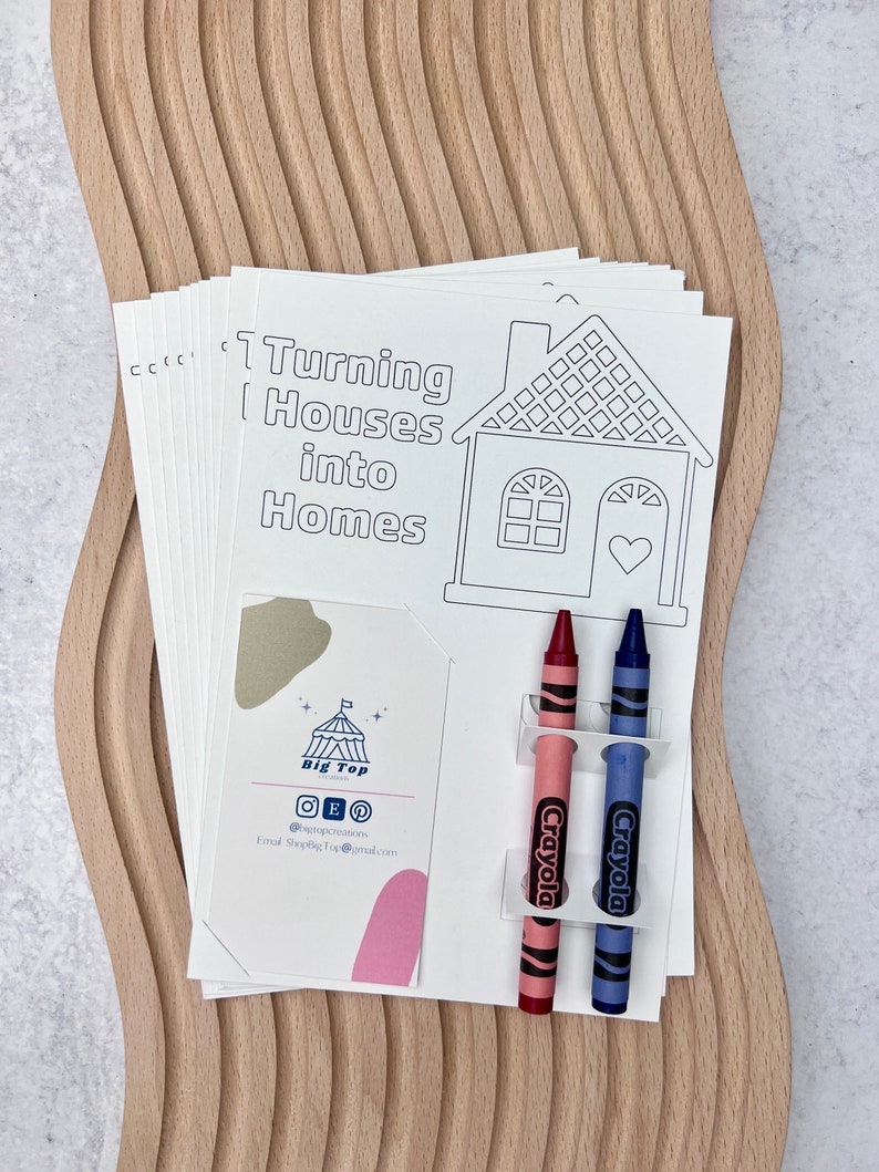 Open House Coloring Card Kid Activity Open House Realtor Marketing ...
