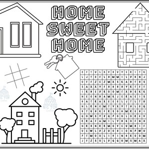 Open House Kids Coloring Page Digital Download Home Sweet Home Realtor ...