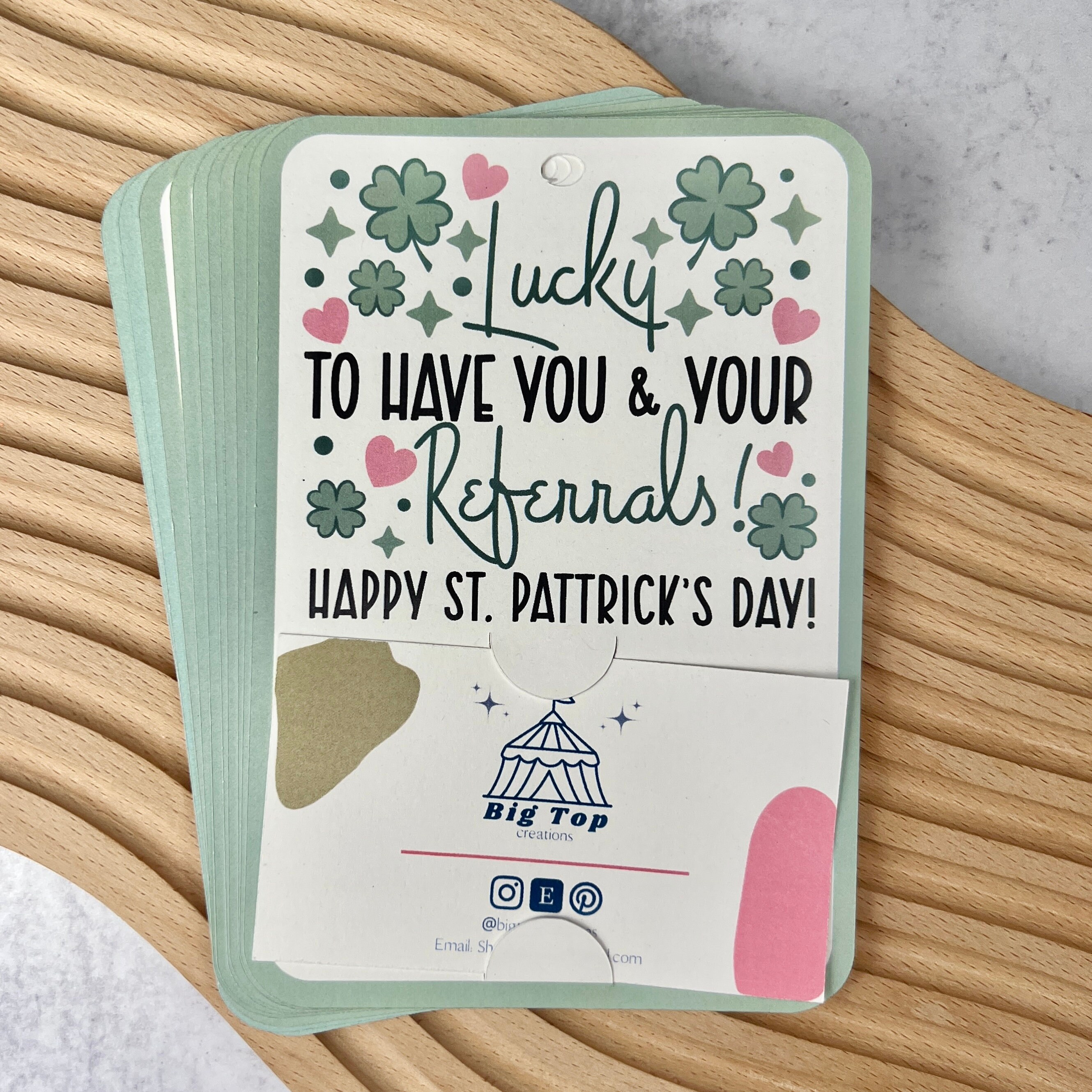 Happy St Patricks Day Referral Marketing Insurance Gift Tag Mortgage ...