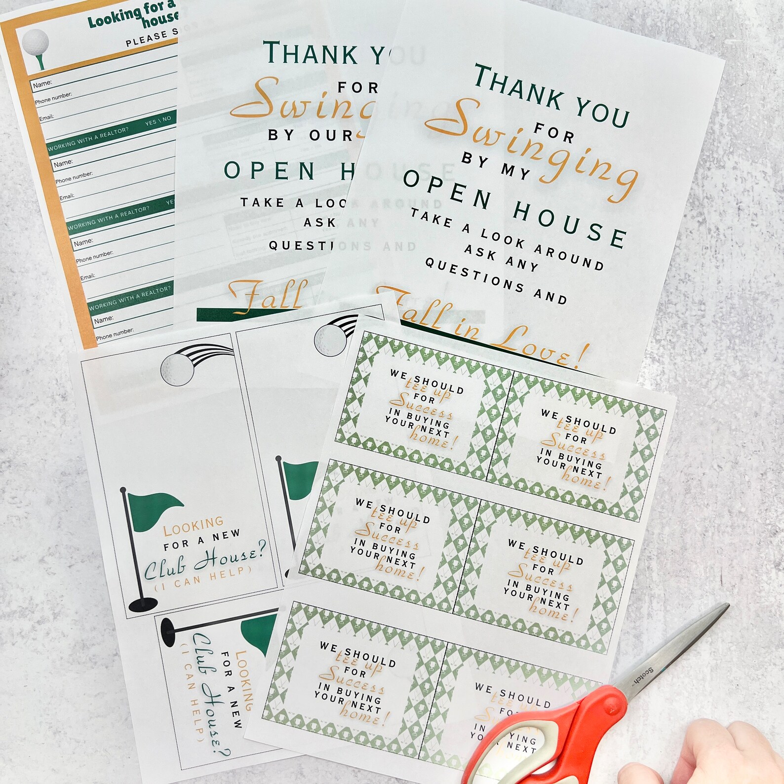 Open House Golf Theme Sign in Sheet Golf Welcome Sign Golf Theme ...