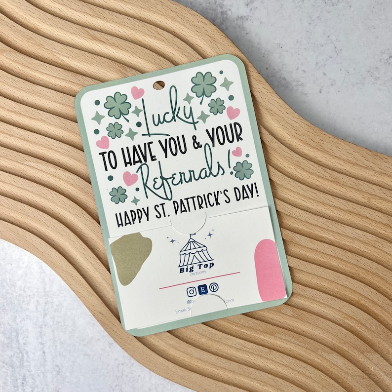 Happy St Patricks Day Referral Marketing Insurance Gift Tag Mortgage ...