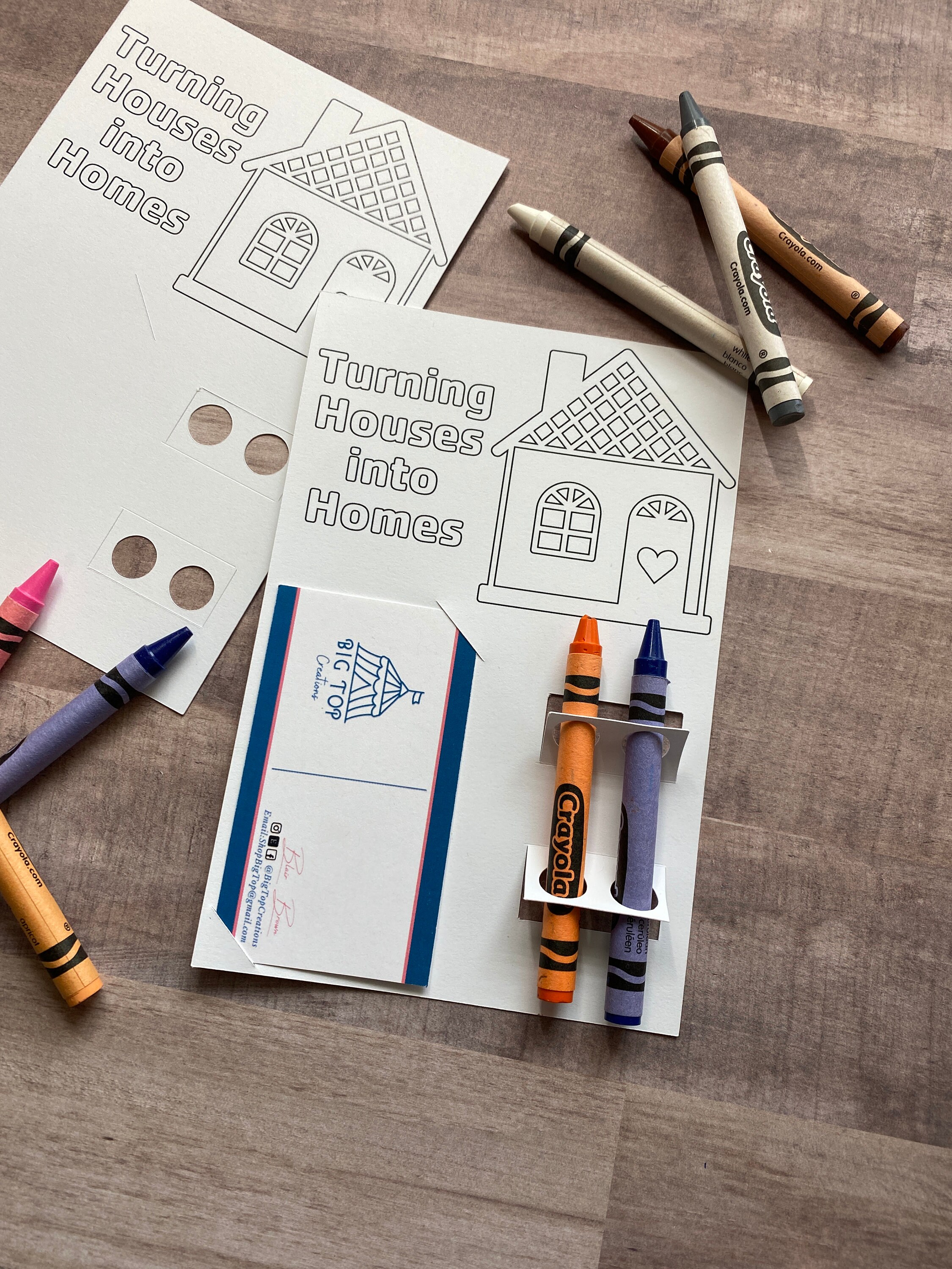 Open House Coloring Card Kid Activity Open House Realtor Marketing ...