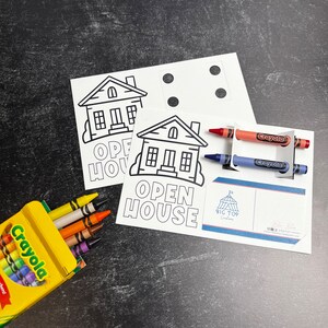 Open House Coloring Page Realtor Giveaway House Coloring Card Mortgage ...