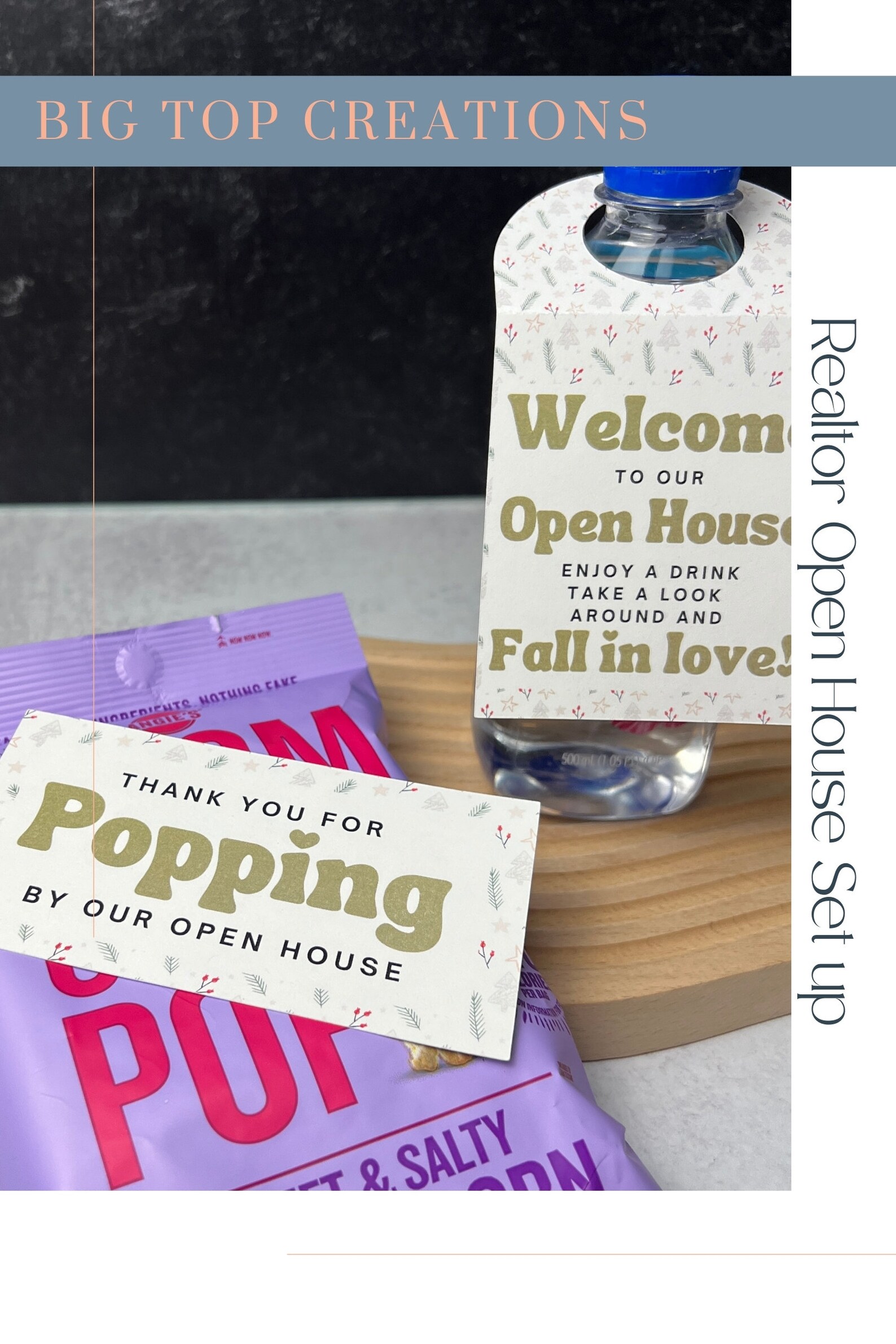 Welcome OUR Open House Water Bottle Tag Realtor Open House Client ...