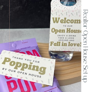 Welcome OUR Open House Water Bottle Tag Realtor Open House Client ...