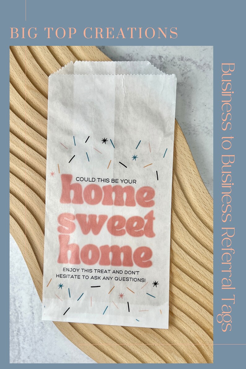 Open House Treat Bag Home Sweet Home Cookie Sack Realtor Open House ...
