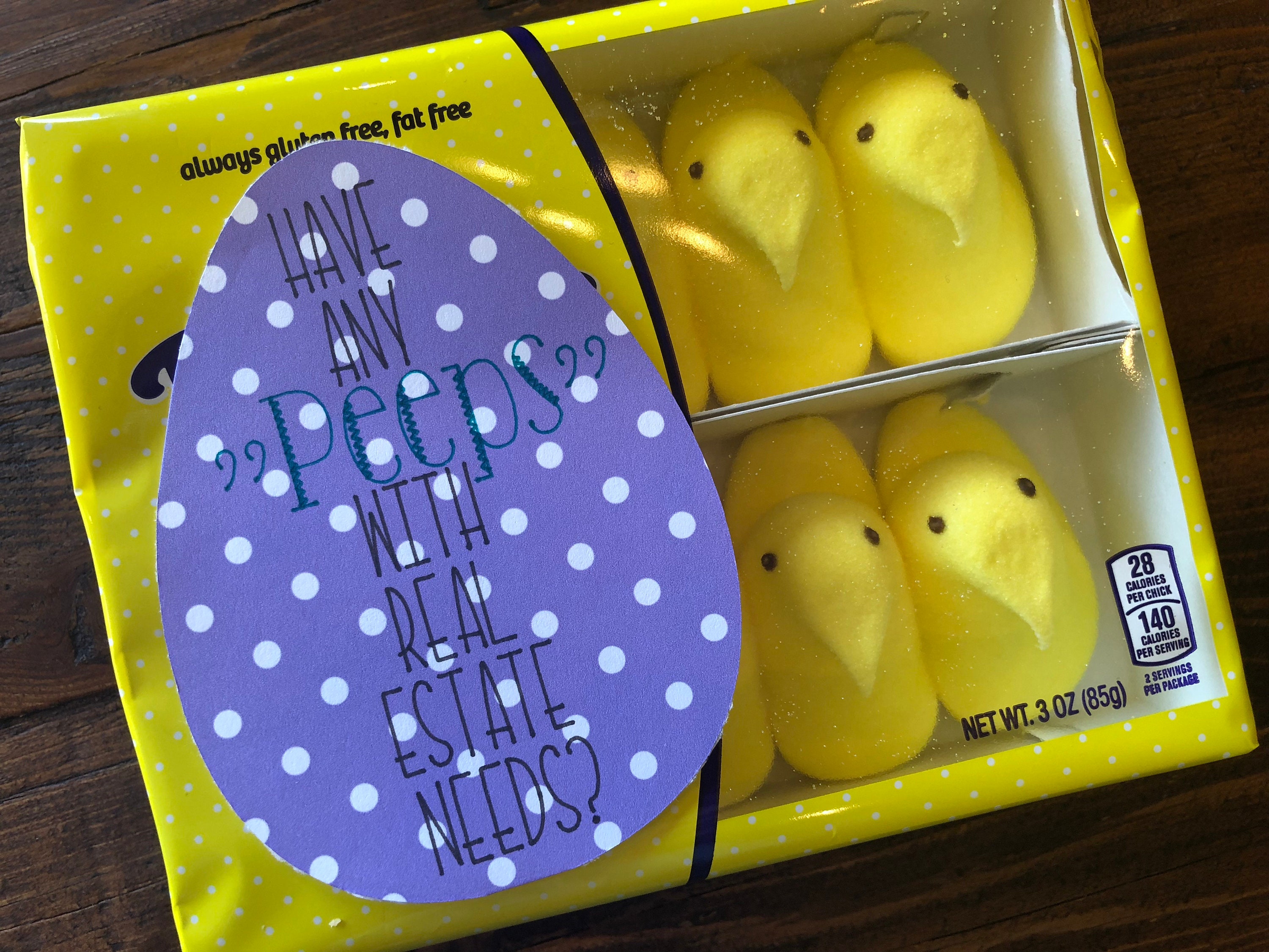 Realtor Referral Peep Pop by Tag Real Estate Referral Tag Spring Pop by ...