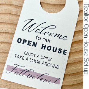 Water Bottle Promotional Tag Welcome to Our Open House Realtor Giveaway ...