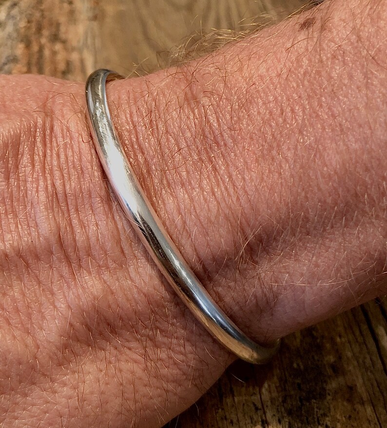 Thick Solid Sterling Silver Cuff Bracelet Stacking Unisex | Etsy