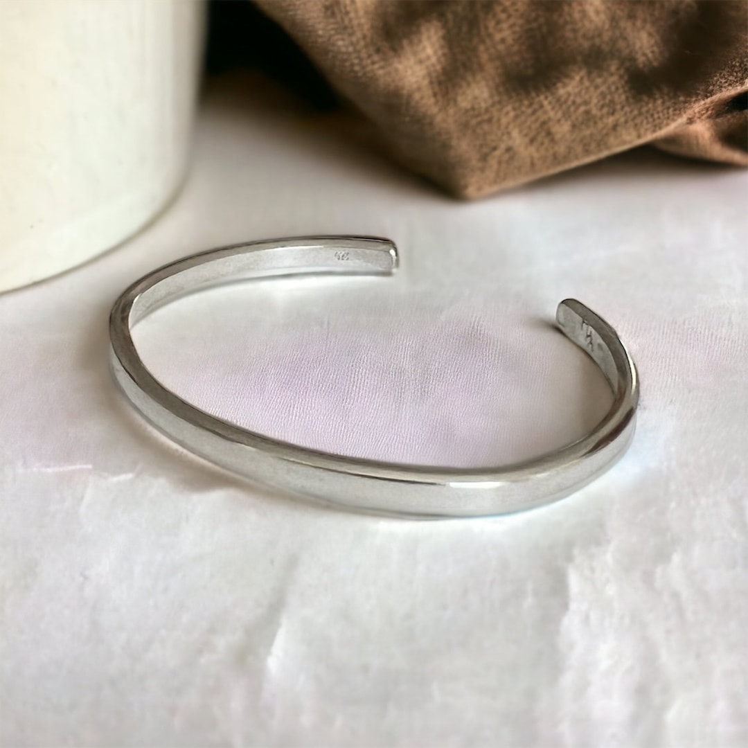 Sterling Silver Cuff Bracelet, Viking Cuff, Heavy Silver Bracelet ...