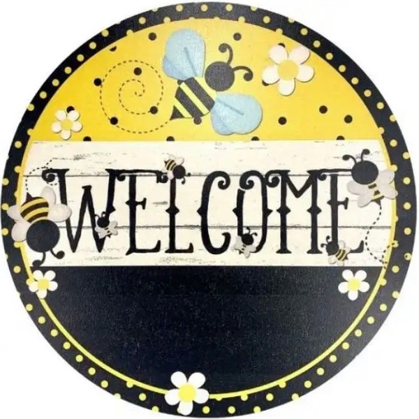 Welcome Bee Wreath - Etsy