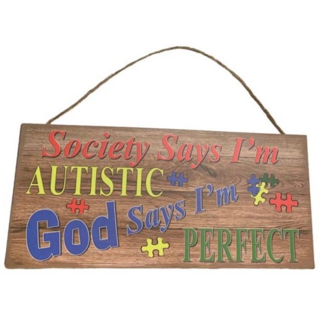 Autism Awareness Wood Sign, Inspirational Home Decor (5.25x12") - Etsy