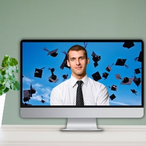 Digital Graduation Zoom Background, Zoom, Skype, Google Meet ...