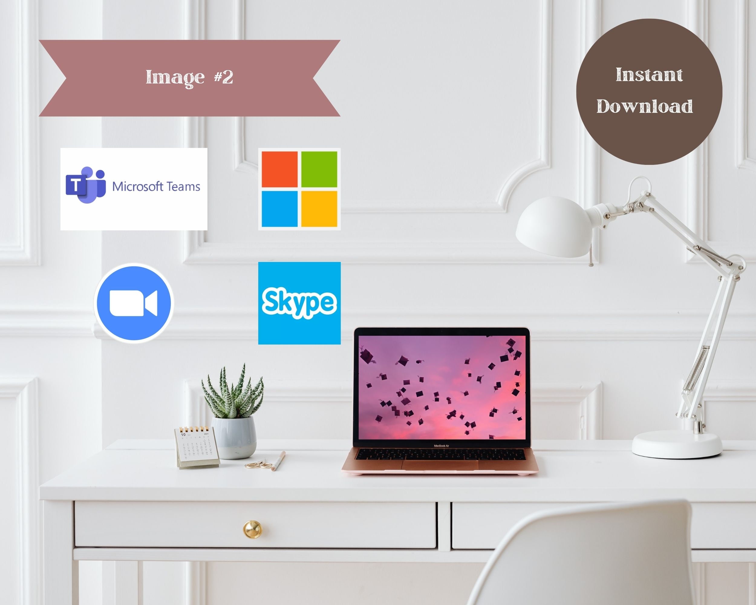 Digital Graduation Zoom Background, Zoom, Skype, Google Meet ...