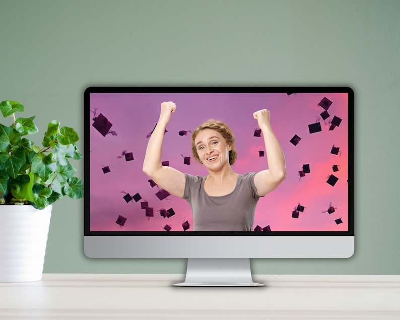 Digital Graduation Zoom Background, Zoom, Skype, Google Meet ...