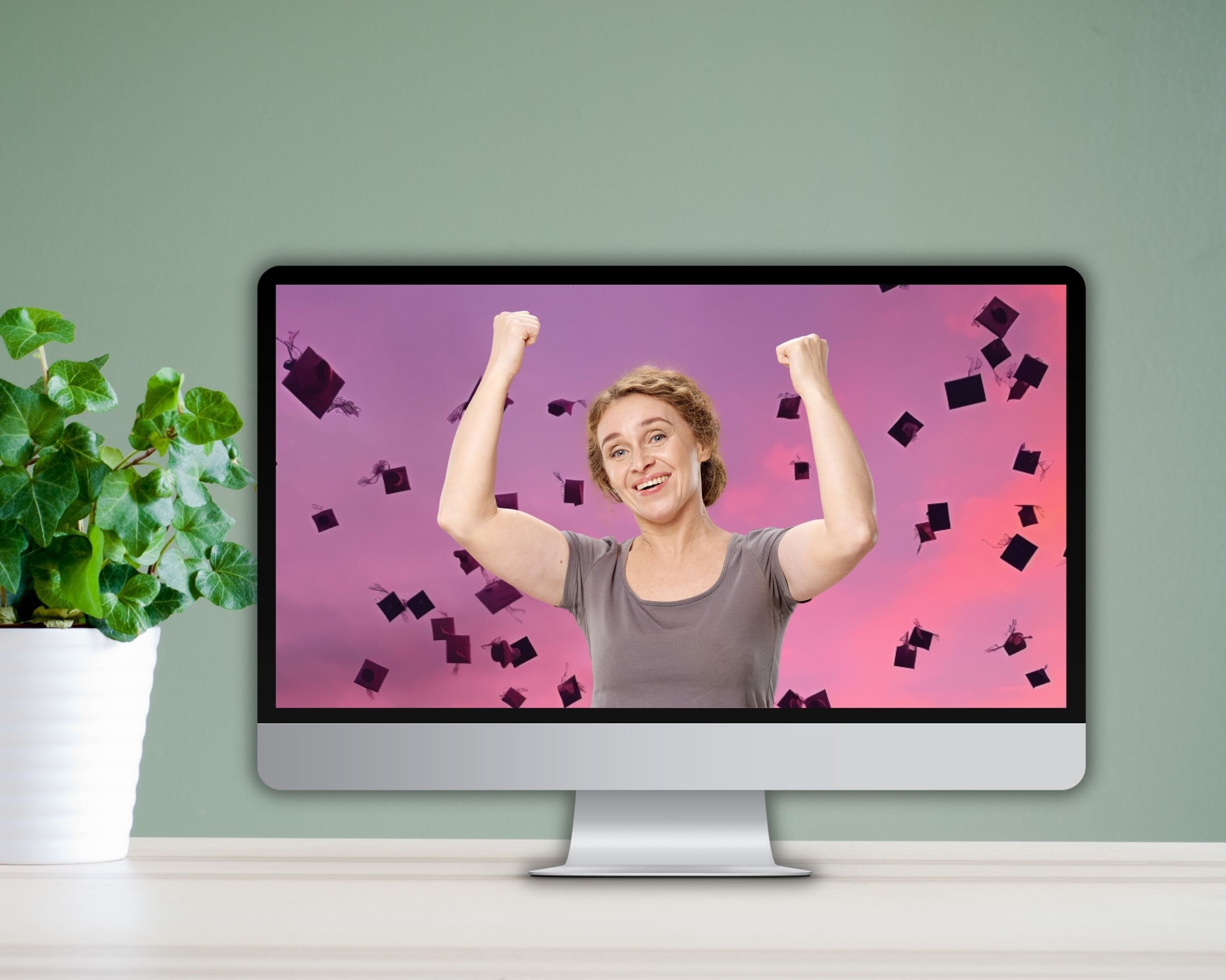 Digital Graduation Zoom Background, Zoom, Skype, Google Meet ...