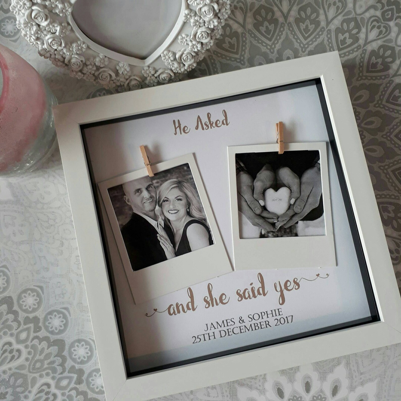 Personalised Engagement Photo Frame Gifts - Etsy UK