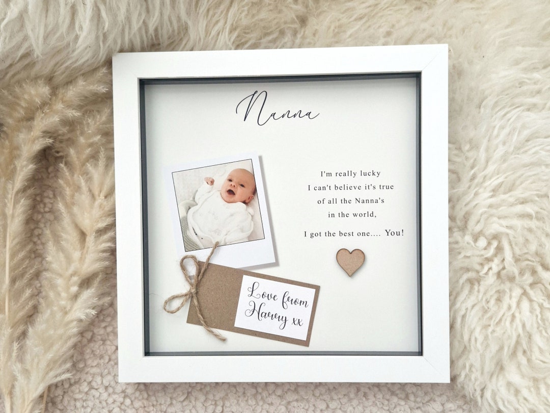 Personalized Nanny Photo Frame: Grandma Gift (9x9) - Etsy UK