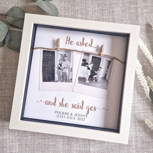 Personalised Engagement Photo Frame Gifts - Etsy UK
