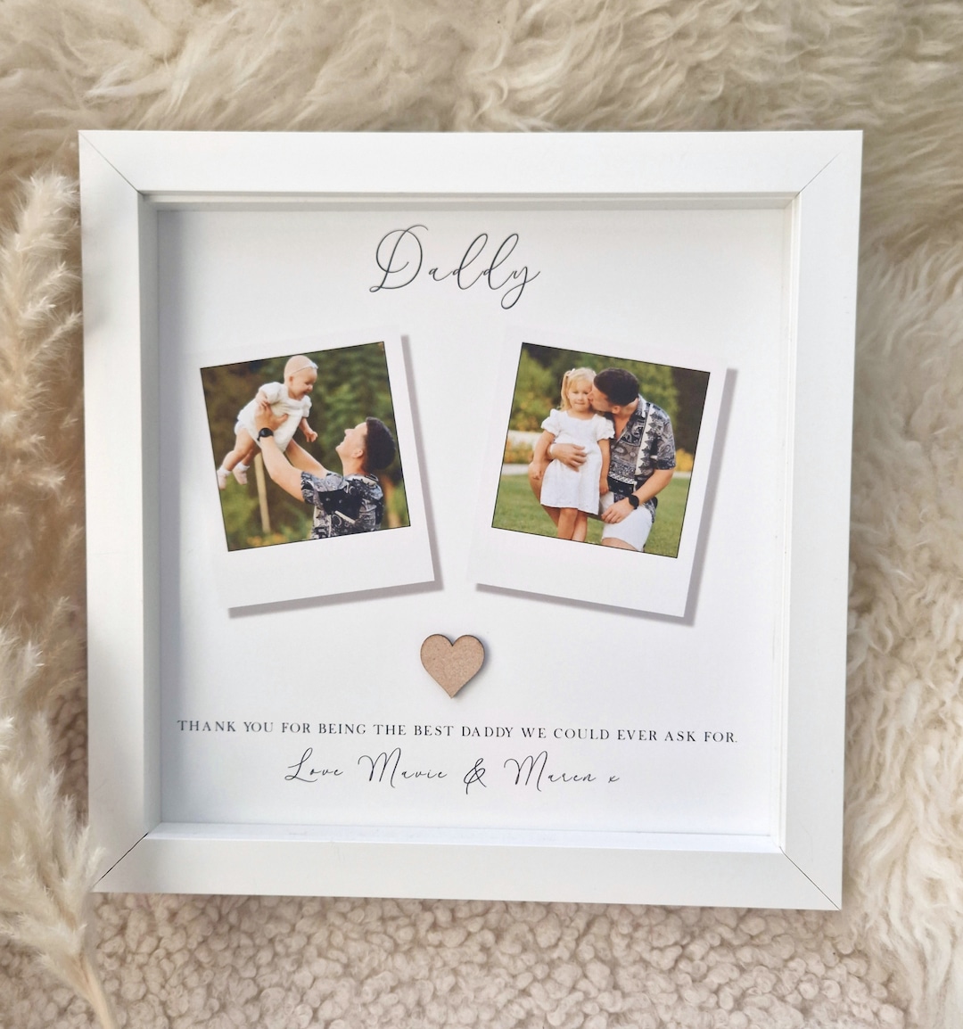 Personalized Dad Photo Frame: Custom Daddy Gift (9x9) - Etsy UK