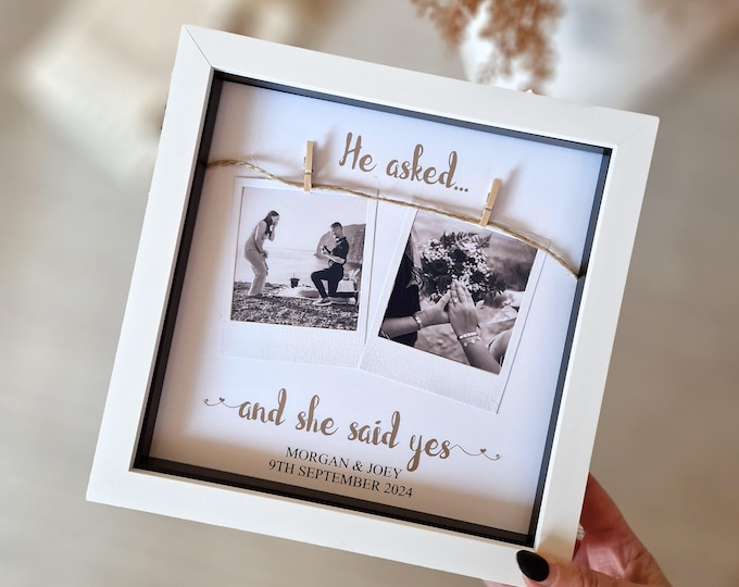 Personalised Engagement Photo Frame Gifts - Etsy UK