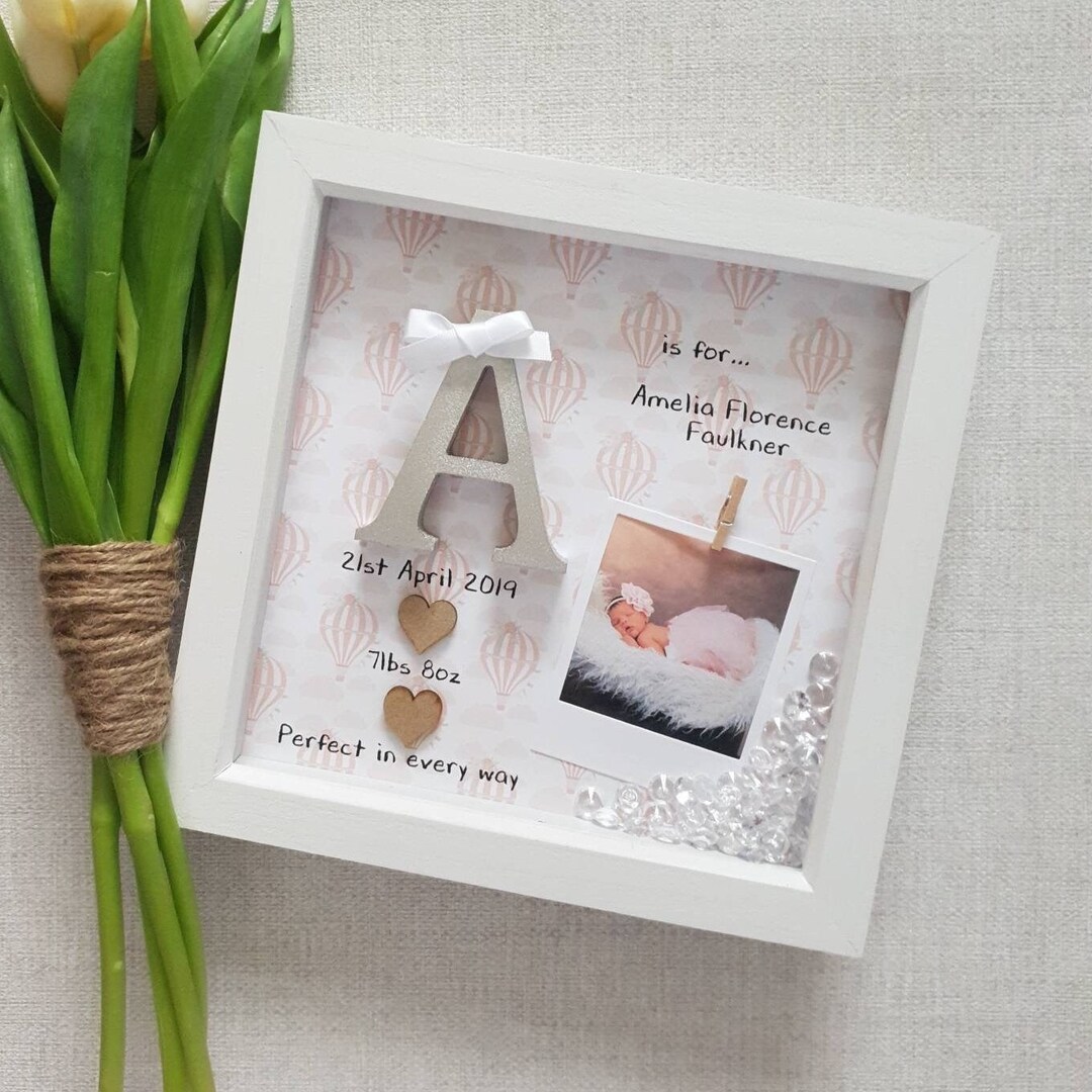 Personalized New Baby Frame: Nursery Decor, Keepsake Gift - Etsy