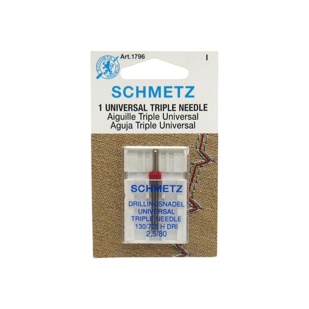 Schmetz Sewing Machine Triple Needle 2.5 Mm Wide Size 12 - Etsy