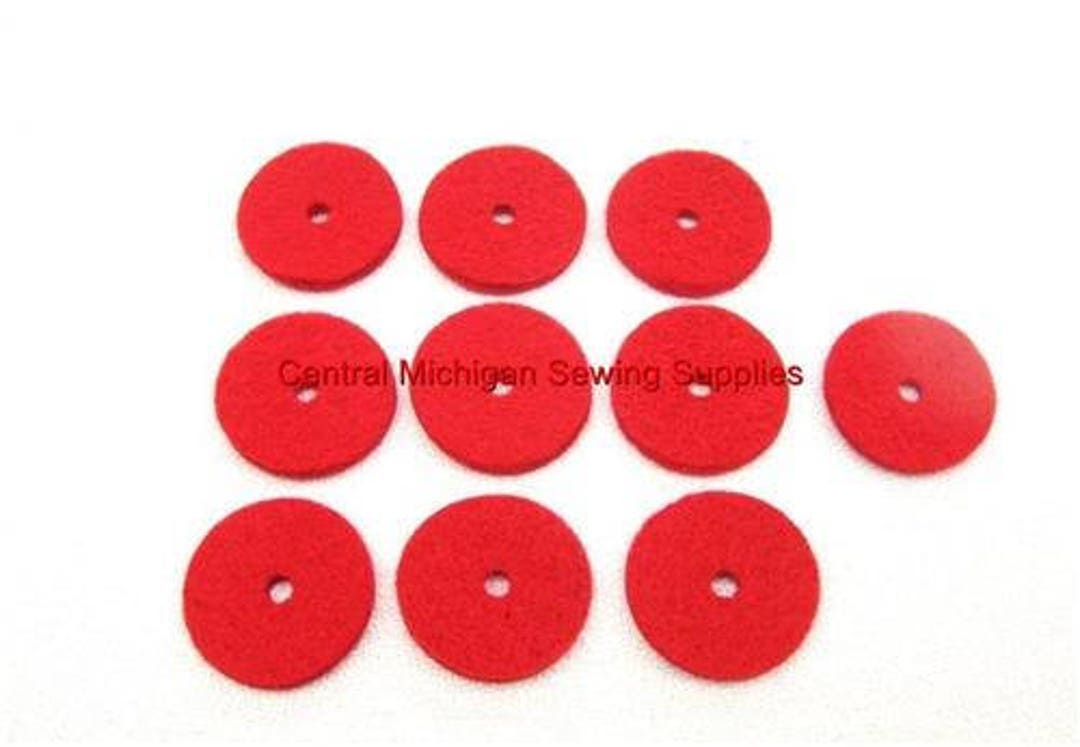 Red Spool Pin Felt Pads 10 Ct for Sewing Machines, Crafts - Etsy