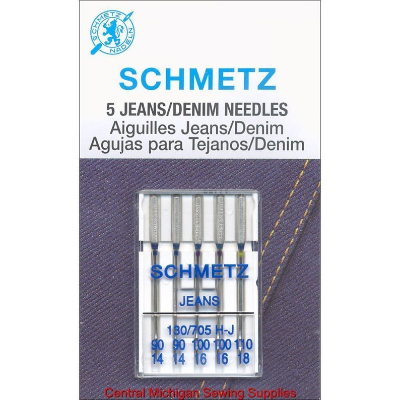Schmetz Denim Jeans Sewing Machine Needles 15x1 Size 14 16 - Etsy