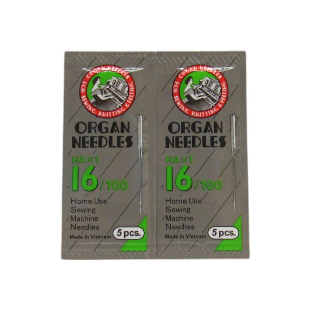 Organ Sewing Machine Needles Sharp Point 15X1 Size 16, 100/16, 130/705H ...