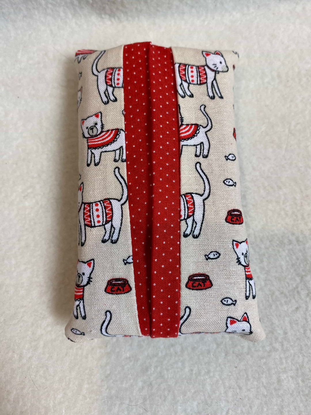 Tissue Pouch Cats With Fish and Food Bowls TP002.024 - Etsy