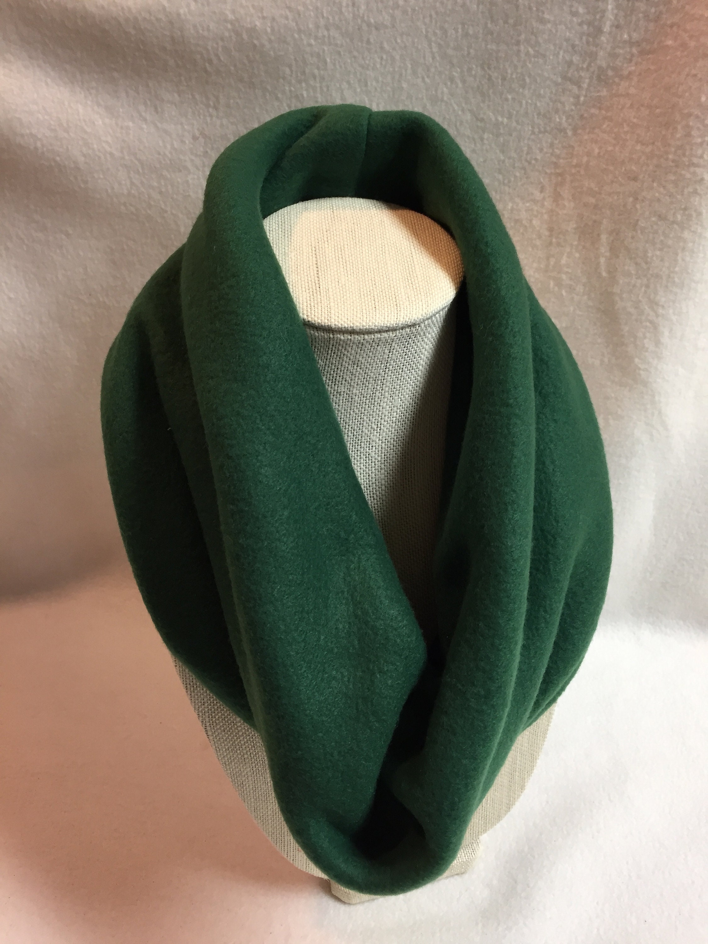 Reversible Fleece Cowl 1 Blue/green/red Plaid, 2 Solid Green SC046 - Etsy