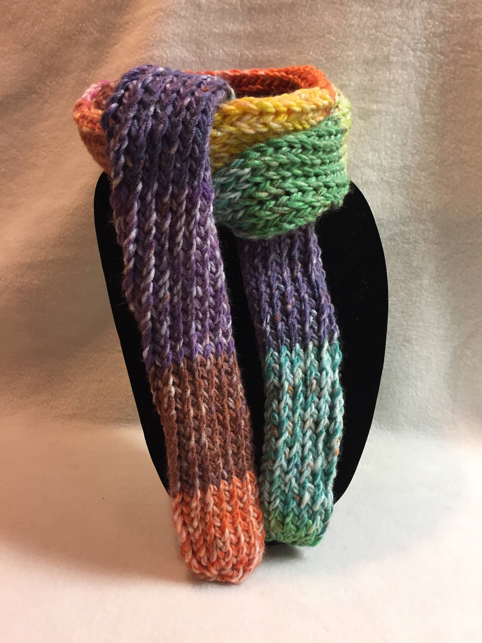 Hand-knitted Skinny Scarf Multi-colors SF030 - Etsy